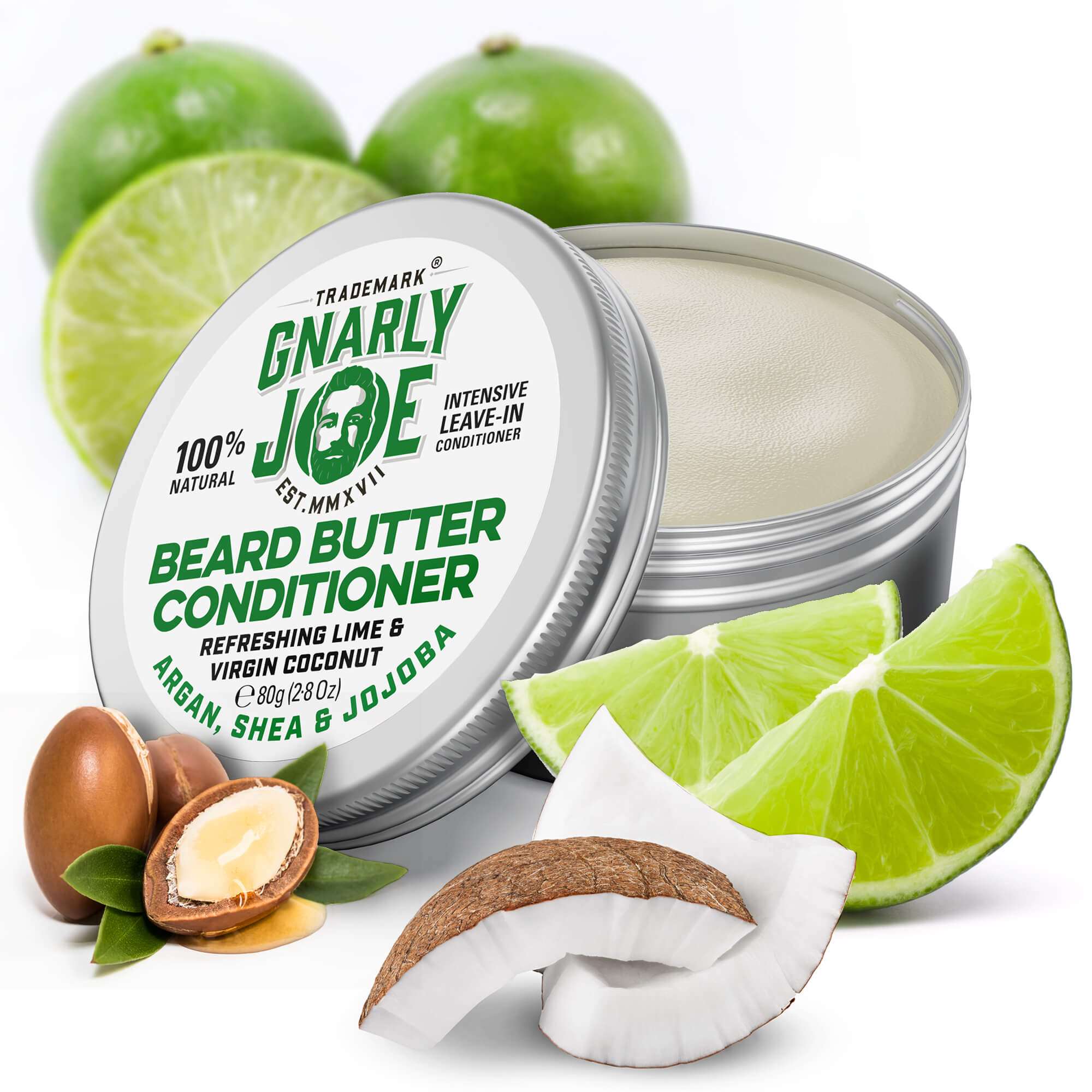 100% Natural Beard Conditioner Butter (Leave-In), x3 Scent Options, 80 ...